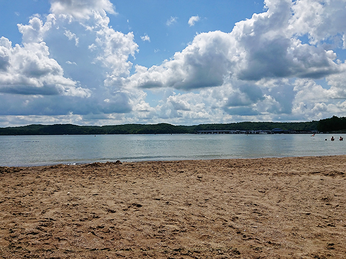 The ultimate Midwest beach experience without the coastal price tag—where Indiana's golden sand meets blue water under an even bluer sky.