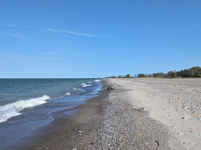 Ohio's best-kept secret unfolds along Lake Erie's shore&mdash;a mile of golden sand that makes you question your geography. Are we still in the Midwest?