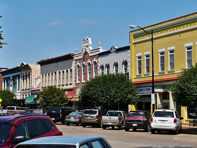 Pella's historic downtown offers a visual love letter to Dutch architecture with its colorful façades and European charm.