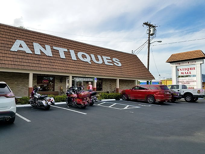 The unassuming exterior belies what's inside &ndash; like finding a treasure chest disguised as a shoebox. Florida's antique hunters know better than to judge this book by its cover.