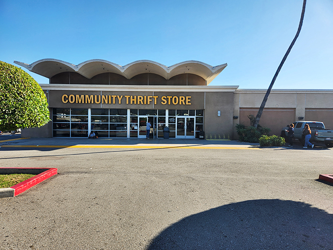 Welcome to the Taj Mahal of thrift stores! This architectural marvel houses more treasures than you can shake a vintage feather duster at.