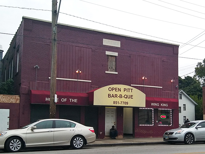 The unassuming burgundy brick exterior of Open Pitt Bar-B-Que stands like a smoke-scented beacon for Cleveland's barbecue faithful. Good food doesn't need fancy packaging.