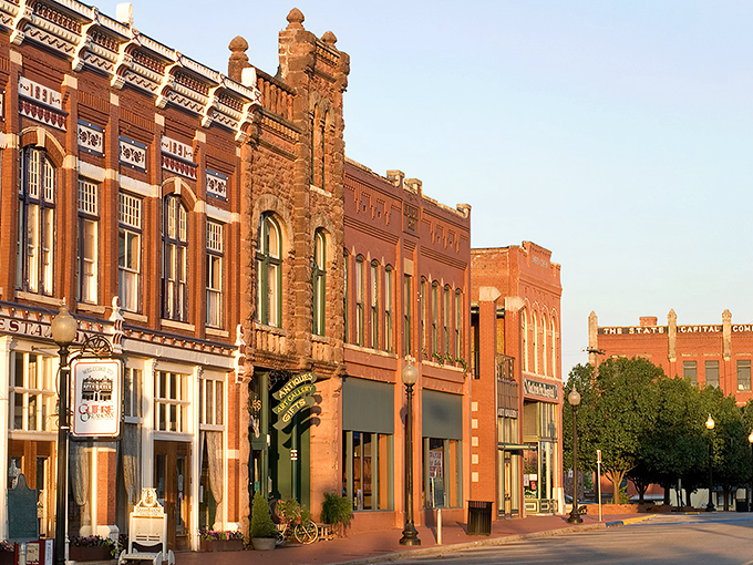 Downtown Guthrie's brick beauties stand like Victorian sentinels, guarding a century of Oklahoma stories while inviting you to create your own.