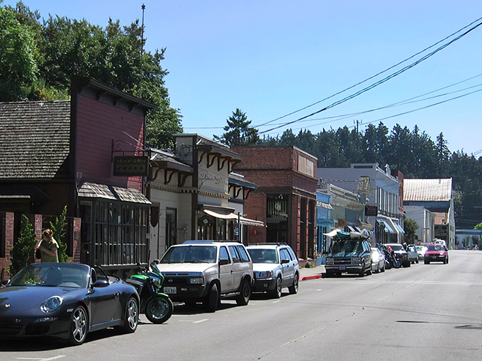 First Street's historic buildings house the heartbeat of La Conner, where seafood dreams and shopping addictions coexist in perfect harmony. 