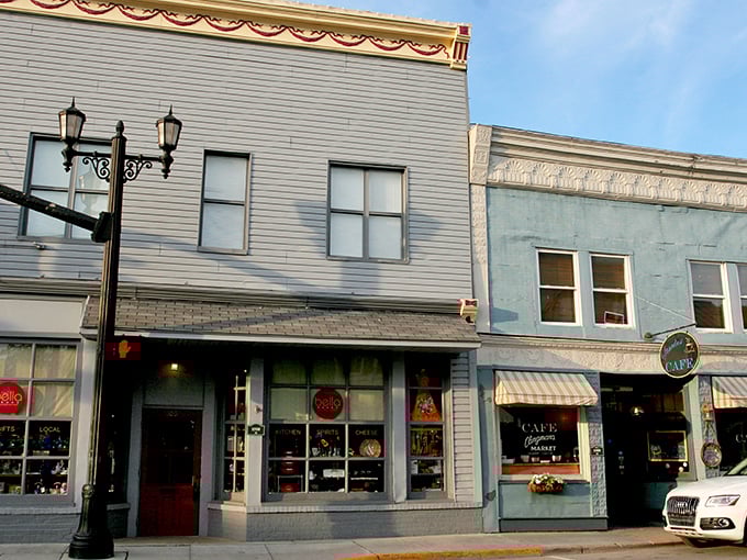Historic brick buildings line Lewisburg's charming streets, where culinary adventures await behind every beautifully preserved fa&ccedil;ade.