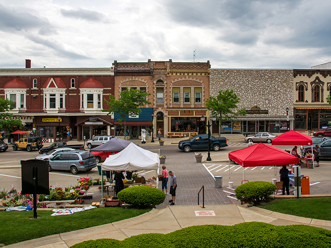 The Minhas Craft Brewery sign stands proud, announcing itself as the "Oldest Brewery in the Midwest" – a liquid history lesson waiting to be savored.