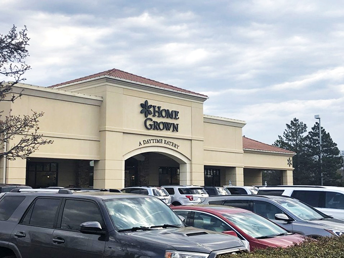 HomeGrown's welcoming exterior at Bradley Fair promises breakfast bliss beyond those doors. The daytime eatery's clean lines and simple signage hint at the culinary magic waiting inside.