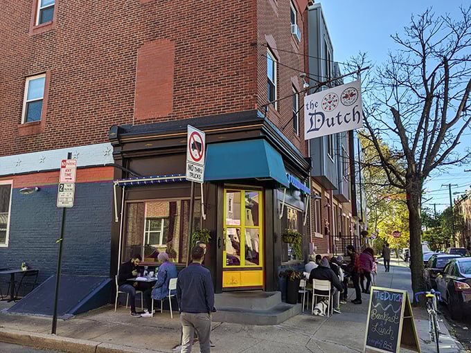 The corner spot that launched a thousand brunch dreams. The Dutch's blue awnings and yellow door beckon like an old friend with good news to share. 