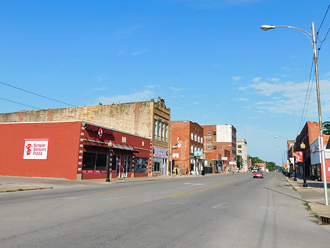 Historic brick buildings line downtown Pawhuska, where time seems to slow down just enough to let you appreciate the architectural details that modern strip malls forgot.