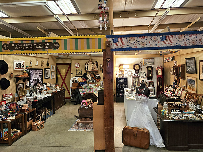 "If you come to a fork in the road, take it." Wise words hover above a time capsule of Americana where every item tells a story.