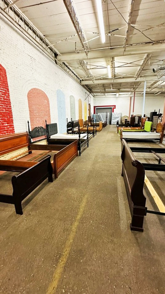 Aisle after aisle of glassware and collectibles, where today's impulse purchase becomes tomorrow's family heirloom or garage sale offering.