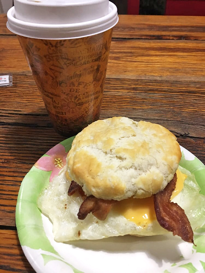 This bacon and egg biscuit isn't just breakfast&mdash;it's the kind of morning motivation that makes you understand why roosters are so darn cheerful.