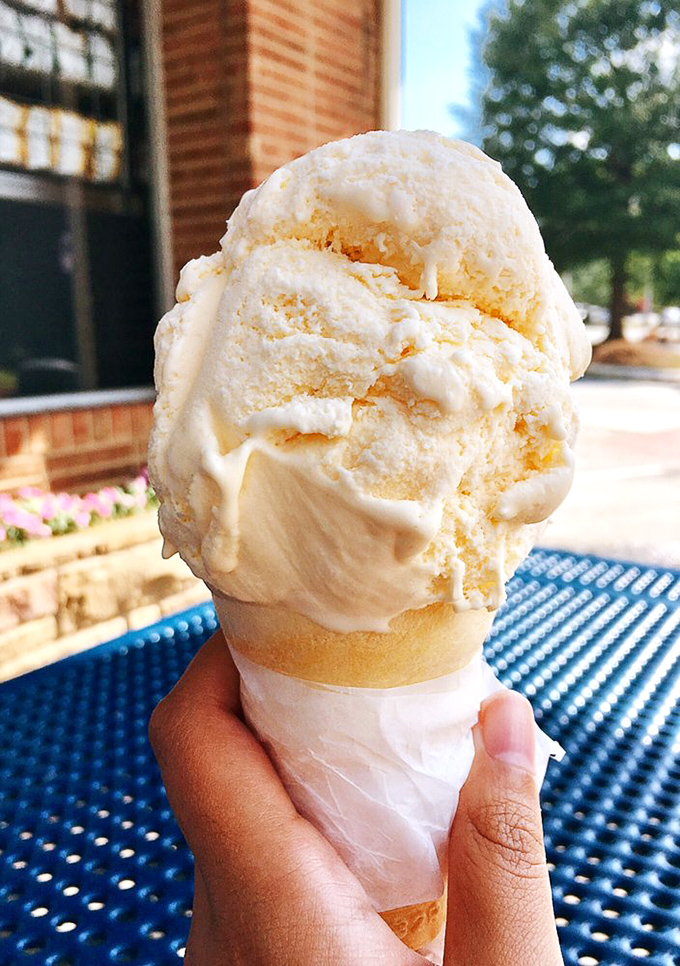 Banana ice cream so authentic, you'll wonder if they've discovered the secret to freezing sunshine. Summer in a cone.