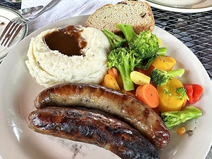 Bangers and mash: where sausages with ambition meet potatoes with a purpose, creating the ultimate Irish comfort food power couple.
