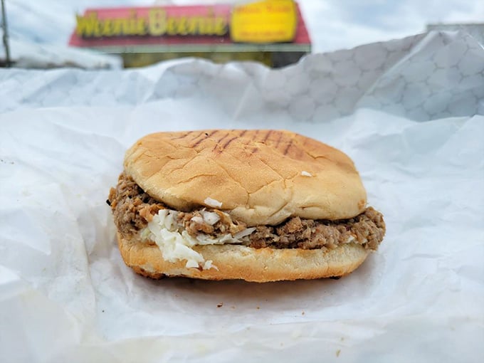 This barbecue pork sandwich doesn't need fancy presentation&mdash;just honest flavors and enough napkins to handle the delicious aftermath.