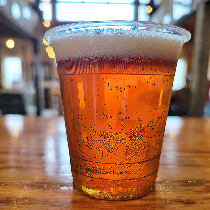 Amber perfection with a head so perfect it deserves its own shampoo commercial. Bubbles rising like tiny messengers of joy.