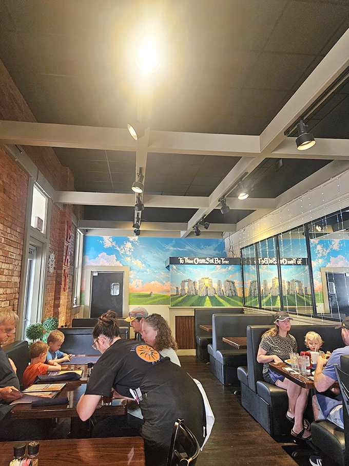 A mural of Stonehenge in a Kansas restaurant? It's that quirky confidence that makes small-town dining an adventure worth taking.