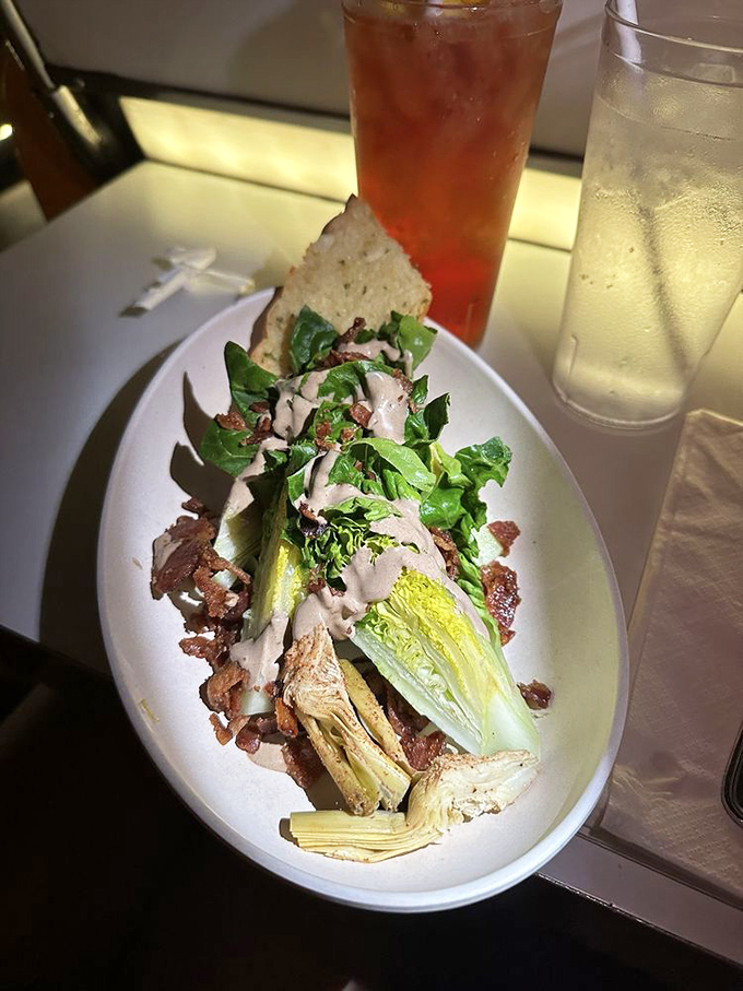 A Caesar salad that's had a close encounter of the gourmet kind&mdash;romaine, meet the 1950s' vision of fancy dining.
