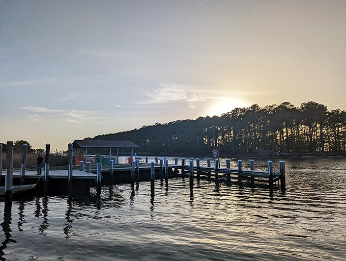 As day fades to dusk, the marina becomes a painting of stillness that would make even Monet put down his brush in admiration.