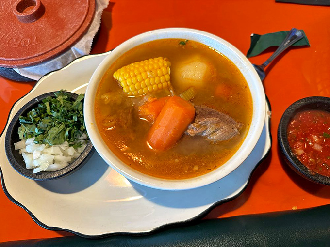 Caldo de res&mdash;proof that someone's grandmother is in that kitchen, stirring love into every spoonful of this soul-warming Mexican beef soup.