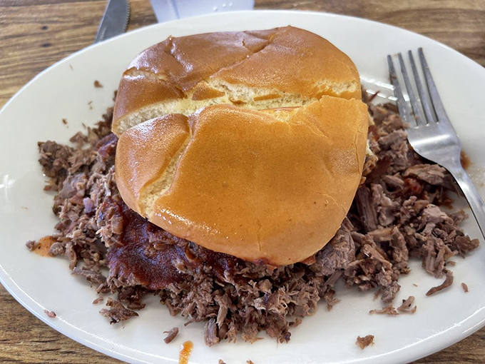 When a sandwich requires this much meat, the bun becomes merely a suggestion&mdash;a polite formality between you and BBQ bliss.