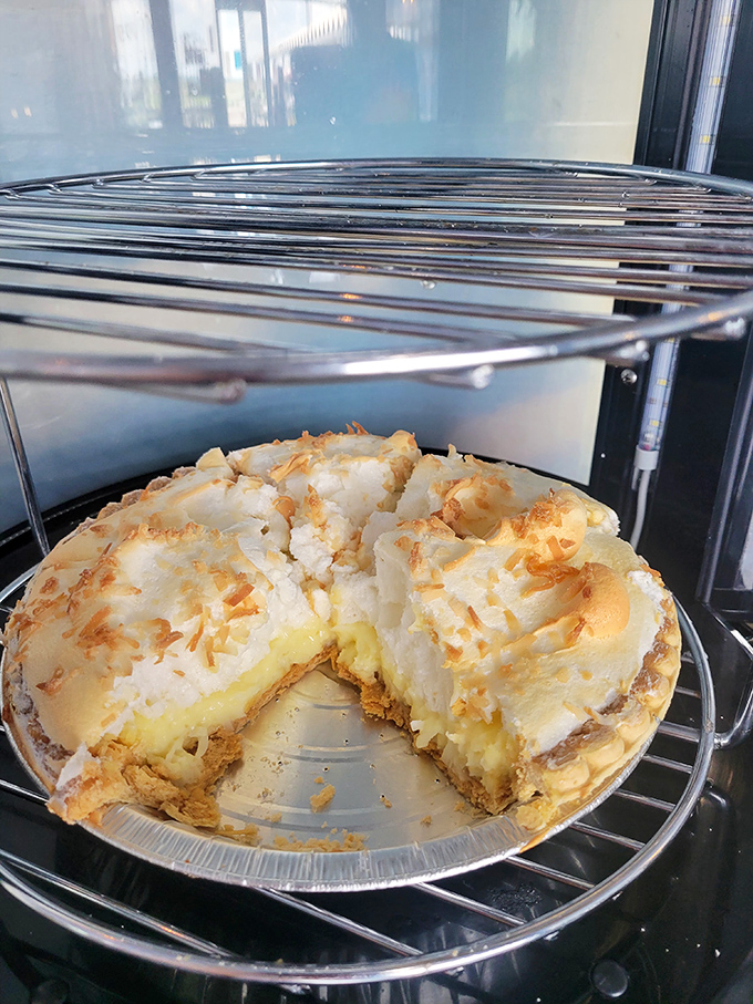 Coconut cream pie that would make even the most disciplined air traffic controller lose focus&mdash;notice that missing slice? Couldn't wait.