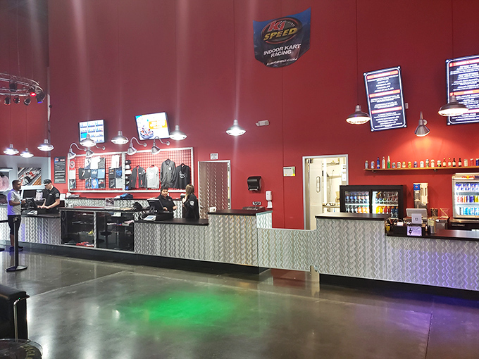 Command central, where racing dreams begin. The staff has seen every type of racer&mdash;from terrified first-timers to those who bring their own gloves. 