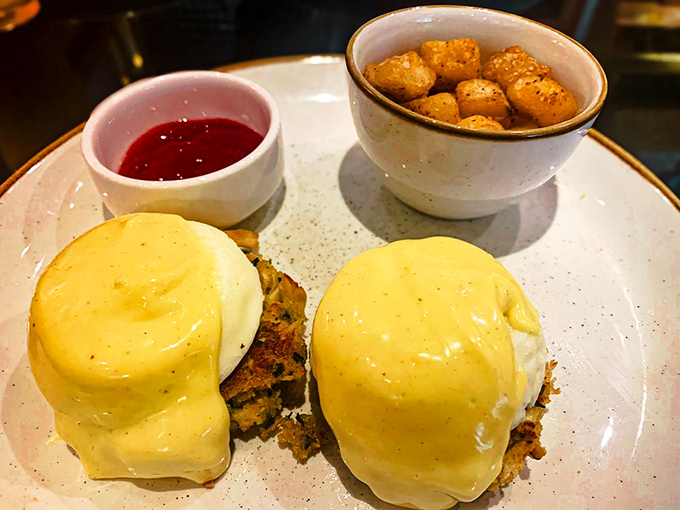 Crab cake Benedict: When two breakfast superstars join forces to create the culinary equivalent of The Avengers on your breakfast plate.