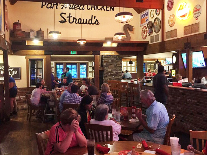The buzz of conversation and clinking silverware creates the perfect soundtrack for this temple of comfort food where strangers become friends.
