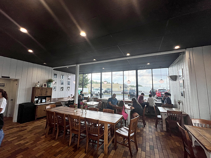 The communal tables at Dewster's have witnessed first dates, family celebrations, and the universal expression of ice cream joy&mdash;the closed-eye, slow-nodding "mmm." 