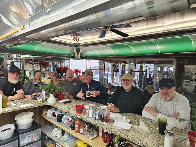 The regulars' table—where the coffee is hot, the stories are better, and everyone knows your breakfast order by heart.