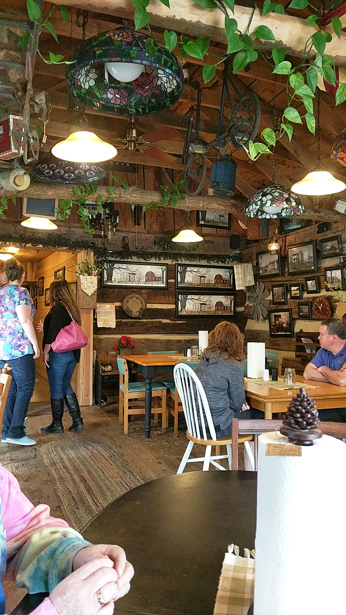 Stained glass lamps dangle like jewels above diners lost in conversation and comfort food. Some treasures are measured in moments, not money.