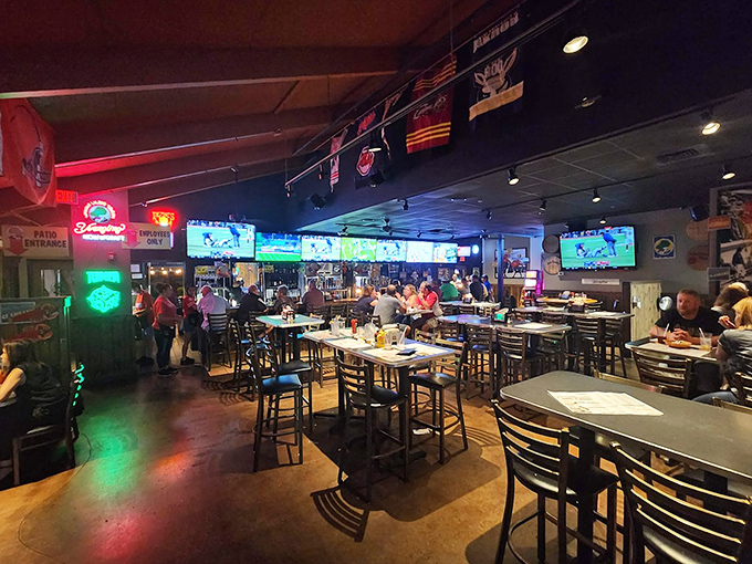 When the game's on, the Winking Lizard transforms into Akron's living room. Complete with better food than your actual living room.