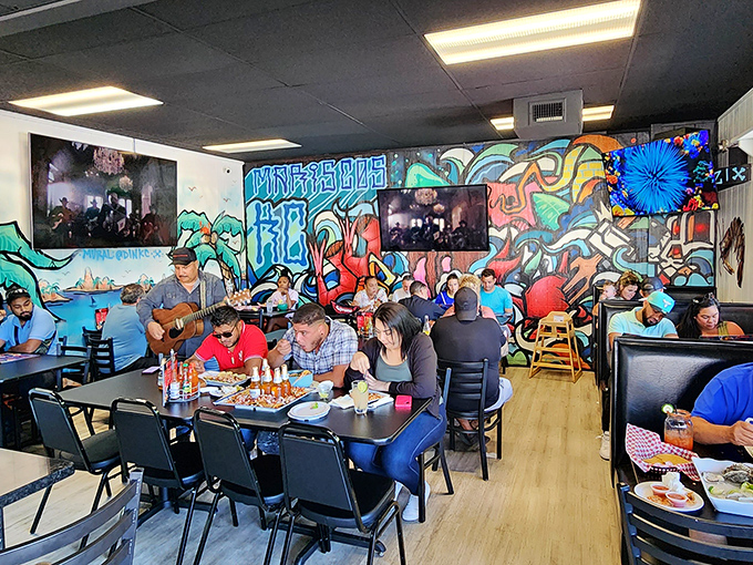 Live music and packed tables&mdash;the universal sign you've found the real deal. Weekend vibes are strong in this seafood sanctuary.