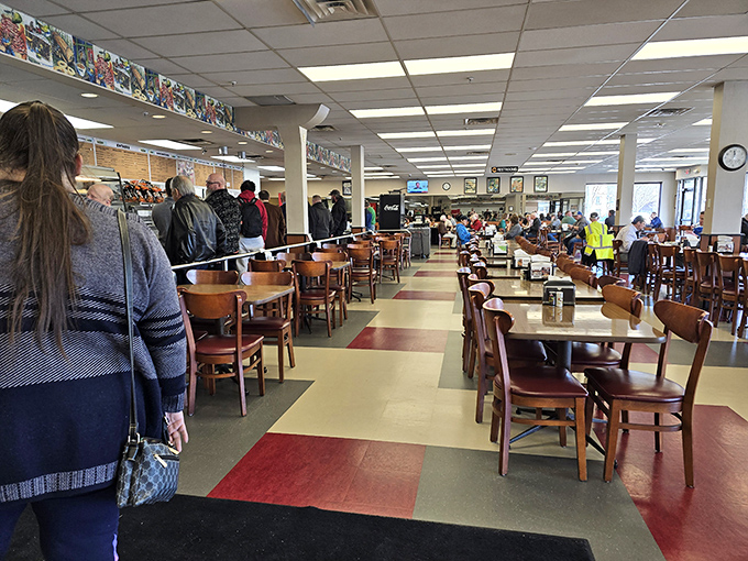 The lunch rush creates a pleasant hum of appreciation&mdash;the universal language of people making important sandwich decisions.