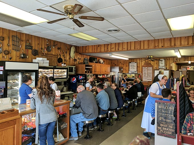 The counter fills with regulars and travelers alike, all drawn by the promise of honest food served without pretension.