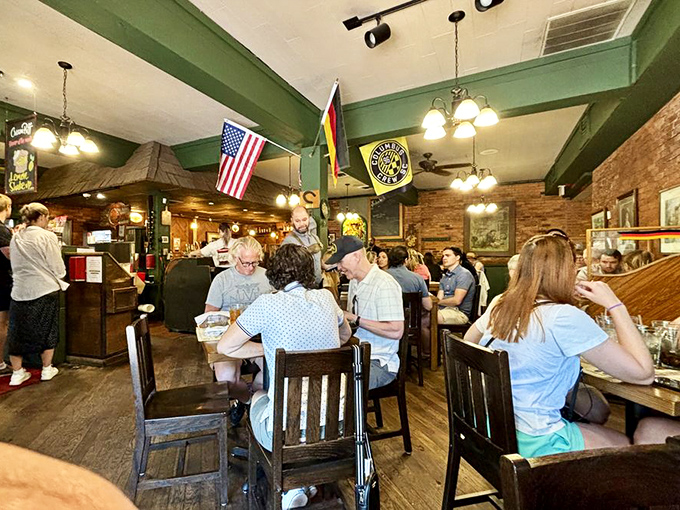Where locals and visitors unite under the common belief that calories consumed under German and American flags don't count.