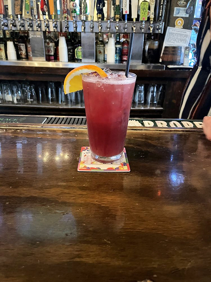 This isn't just a cocktail; it's a vacation in a glass. The Dragon Berry Sangria brings a tropical twist to this Irish establishment.