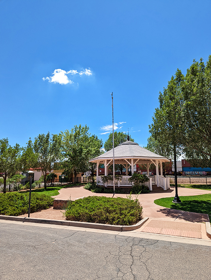 First Street Park's gazebo provides a shady oasis in the Arizona heat. The perfect spot to savor that takeout lunch.