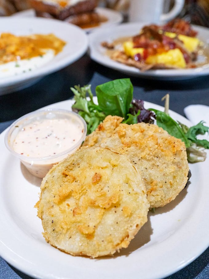 These aren't your garden-variety tomatoes &ndash; they're green gems transformed through the southern sacrament of breading and frying.