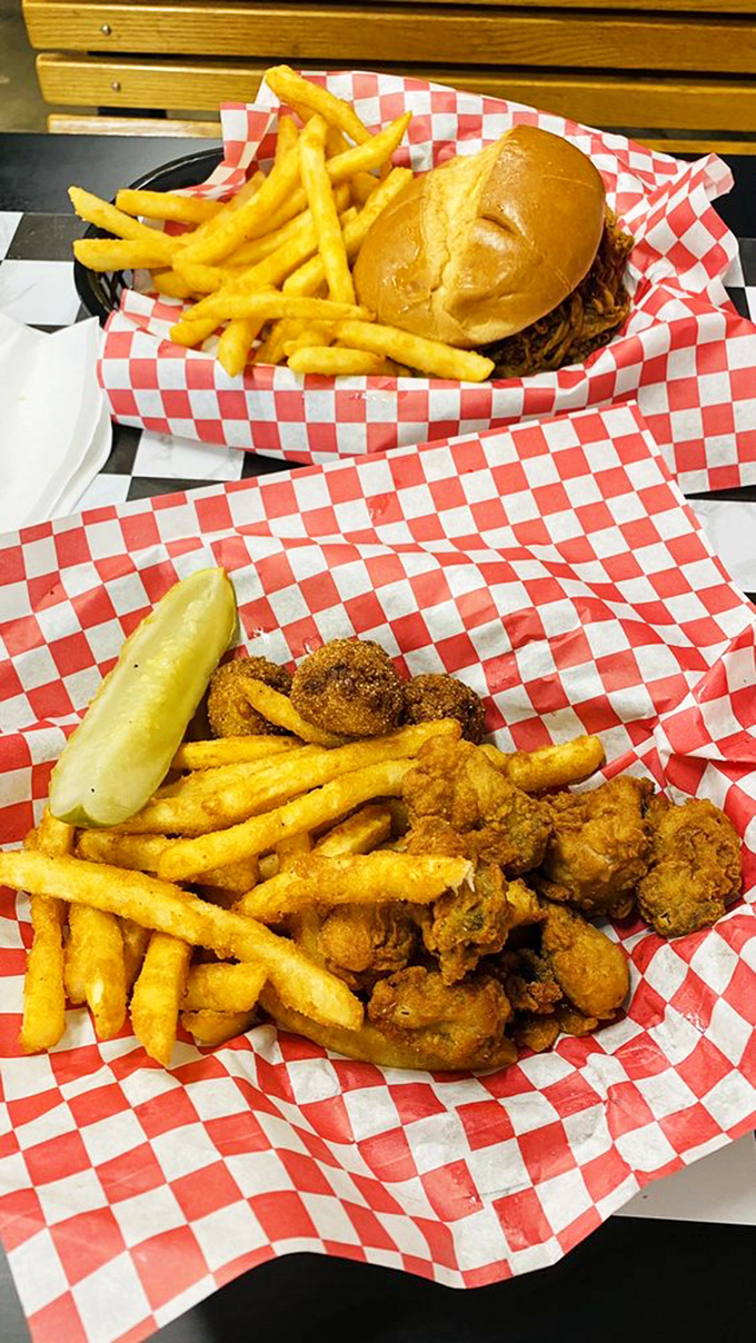 A basket of golden-fried goodness that proves Maryland knows more than just crab cakes&mdash;though I wouldn't be surprised if there's Old Bay somewhere in that seasoning.