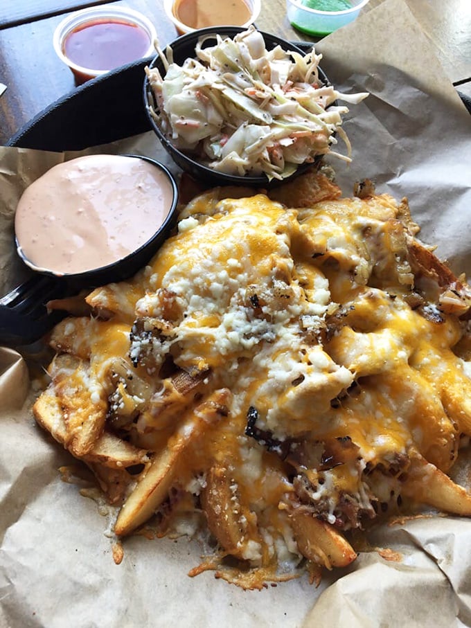BBQ cheese fries: because sometimes you need your comfort foods to join forces and form a superhero team on your plate.