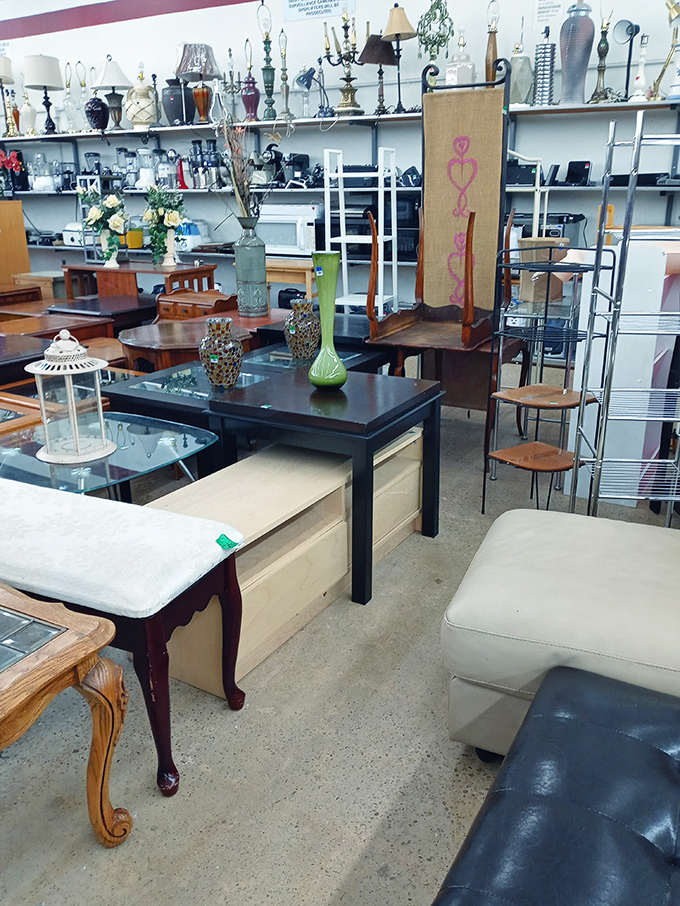 The home d&eacute;cor section: where yesterday's lamps, today's tables, and tomorrow's vintage finds create a furniture time machine.