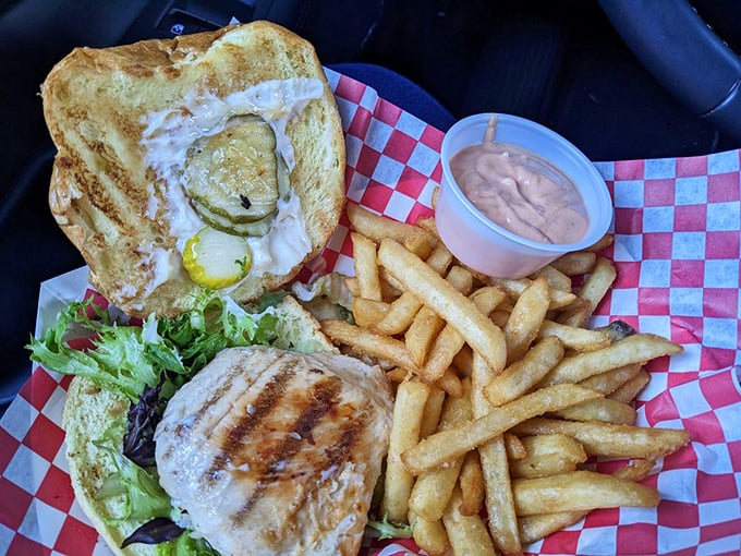 The grilled chicken sandwich&mdash;for when you want to pretend you're making healthy choices while still experiencing pure joy.