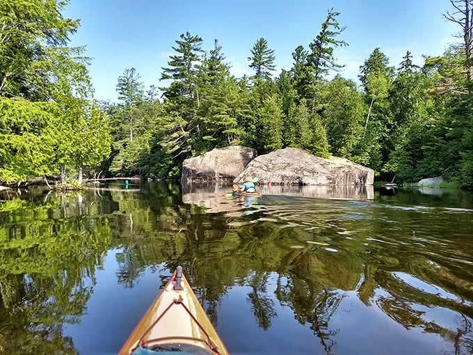 Paddling through pristine waters where your kayak becomes less a vessel and more a front-row seat to nature's theater.