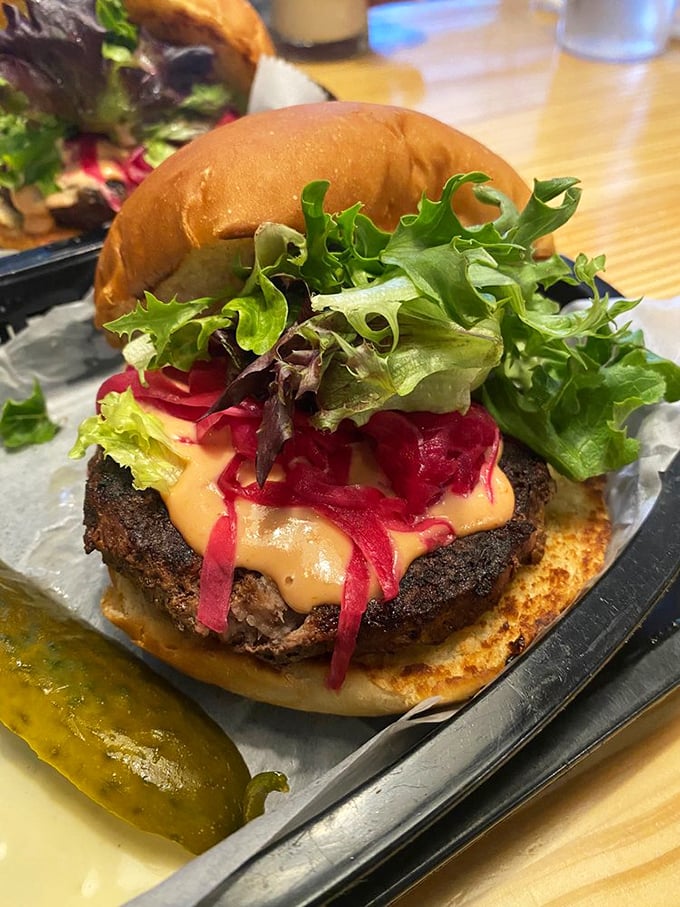 The Kobe burger&mdash;where fancy meets casual in a delicious rebellion against pretentious dining. Pinky up, if you wish.