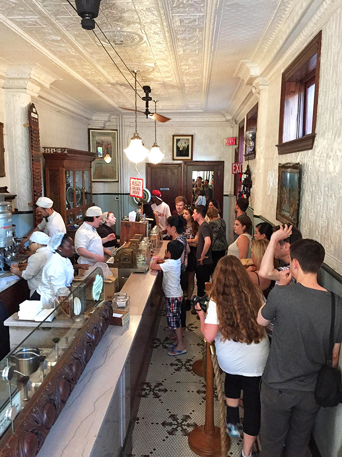 The line isn't a wait&mdash;it's part of the pilgrimage. These ice cream devotees know that patience makes the first lick even sweeter.