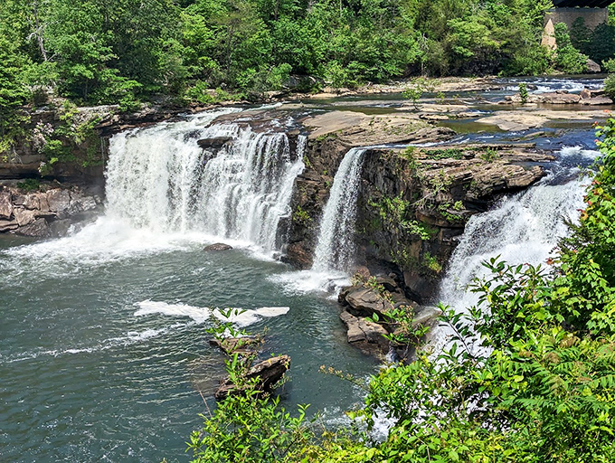 Little River Falls crashes with magnificent power, creating nature's perfect soundtrack. This isn't just moving water&mdash;it's Mother Nature showing off her engineering skills.
