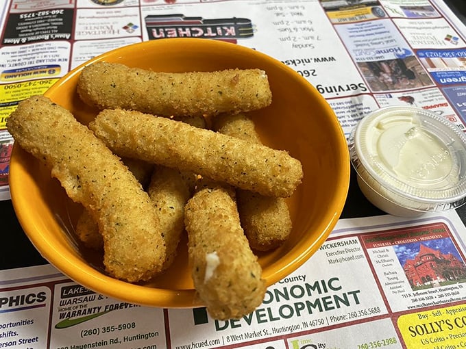 Mozzarella sticks: the appetizer that answers the eternal question, "How can we make cheese even better?" The answer: bread it and fry it.