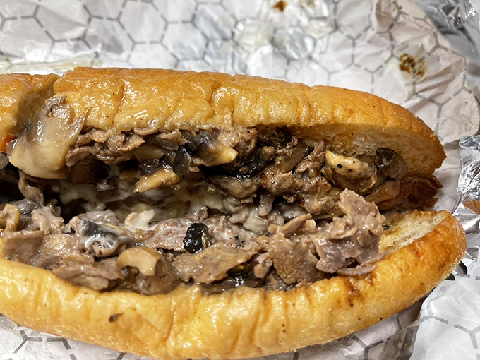 The mushroom steak sandwich &ndash; where beef and fungi unite in a flavor marriage that would make a food matchmaker proud.